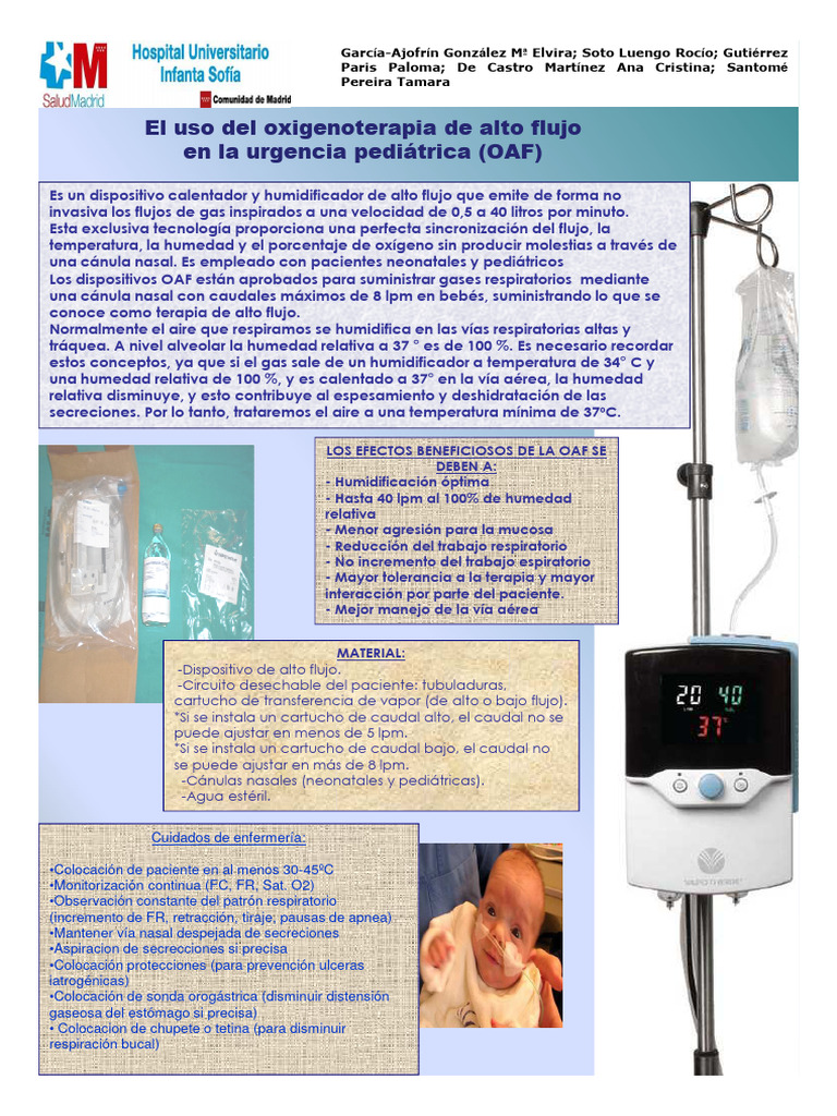 Oxigenoterapia Alto Flujo Urgencia Pediátrica (OAF) | Descargar gratis ...
