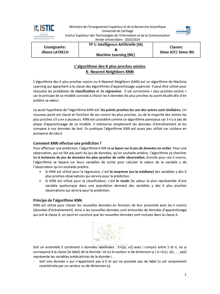TP 5 KNN | PDF