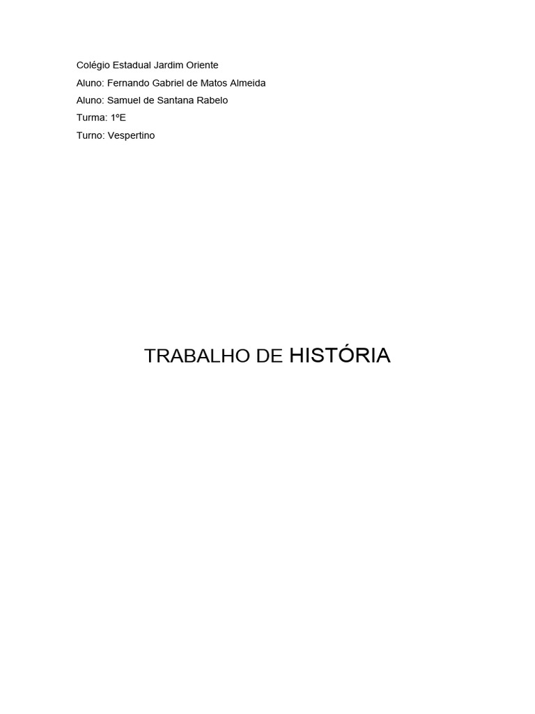Capa Trabalho Roma Antiga | PDF