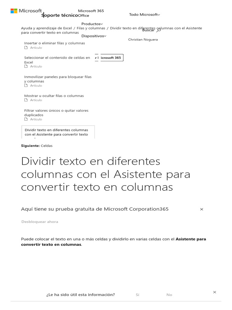 Dividir Texto en Diferentes Columnas Con El Asistente para Convertir ...