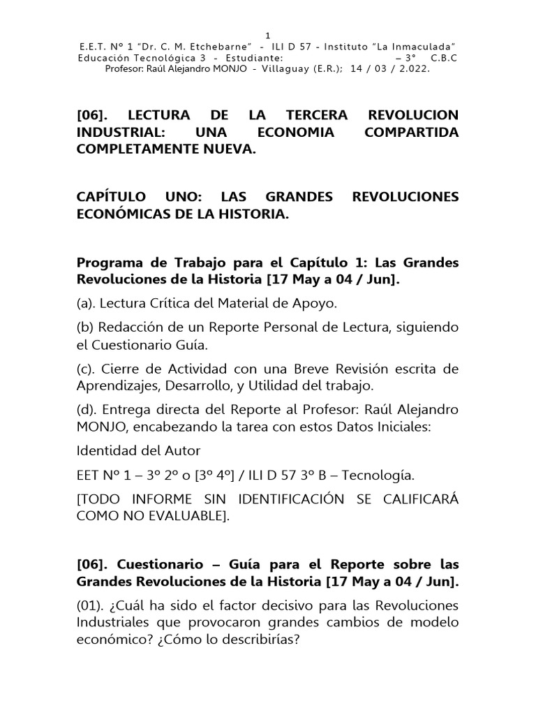 6TA TAREA GUIA TEXTO TECNOL 3 CB RAM 23 | PDF | Combustibles fósiles ...