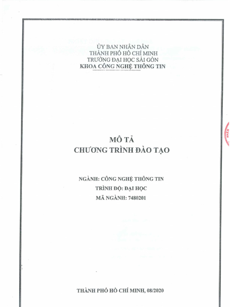 Mo Ta CTDT Nganh CNTT | PDF