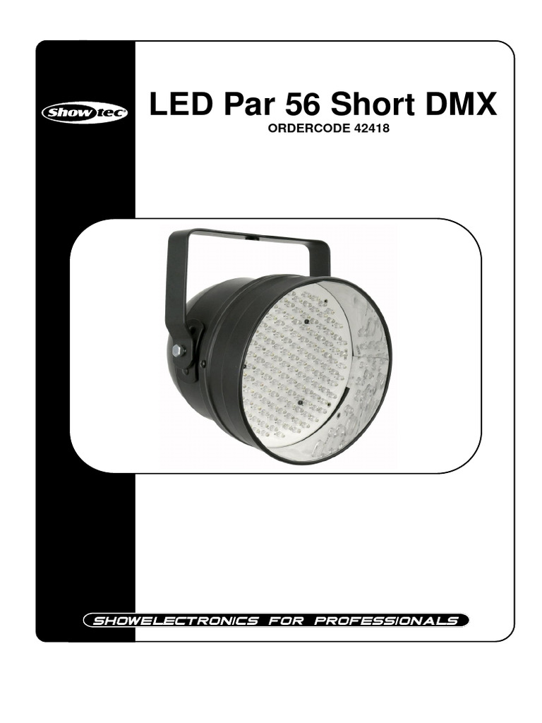 Manual Showtec LED Par 56 Short Eco Negro | PDF | Electrical Connector ...