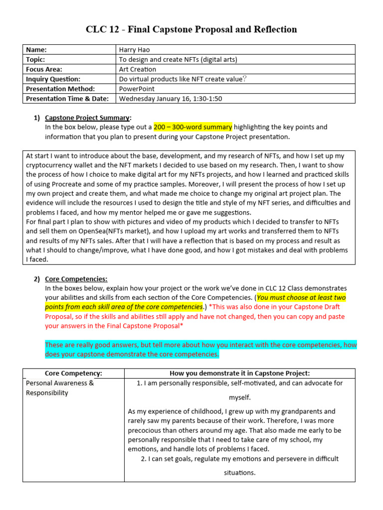 CLC 12-Combined Final Capstone Proposal Ref | PDF | Thought