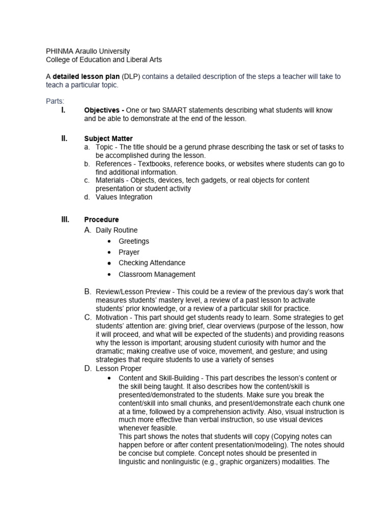 CELA LP Template | Download Free PDF | Lesson Plan | Teachers