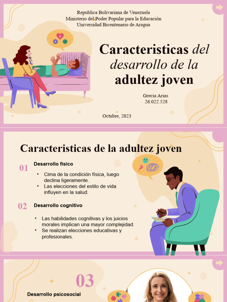 Características Del Desarrollo de La Adultez Joven | PDF | Adultos | Ciencia cognitiva