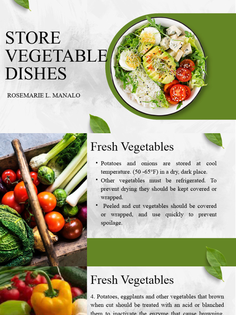 Storing Vegetables | PDF