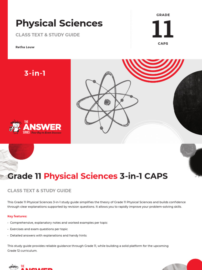 GR 11 Physical Sciences 3 in 1 Extracts | PDF | Stoichiometry | Mole (Unit)