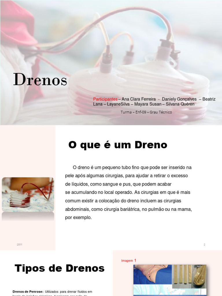 DRENOS | PDF | Enfermagem | Pressão