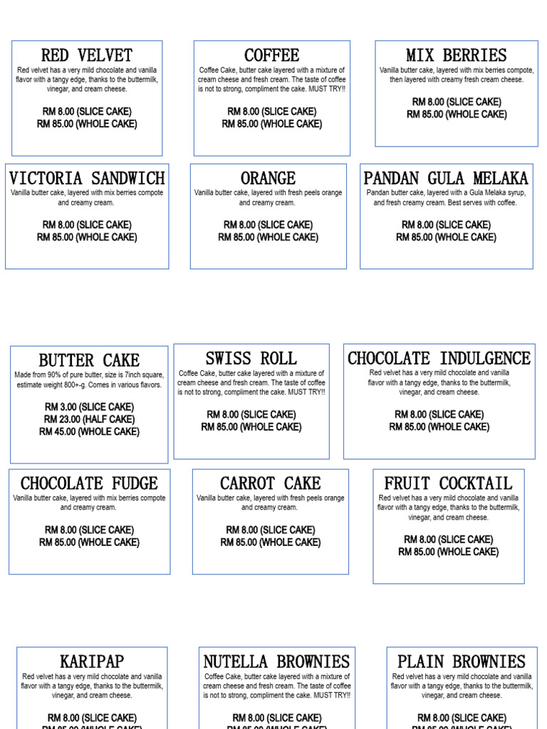 Cake Tagging | PDF | Cakes | European Cuisine