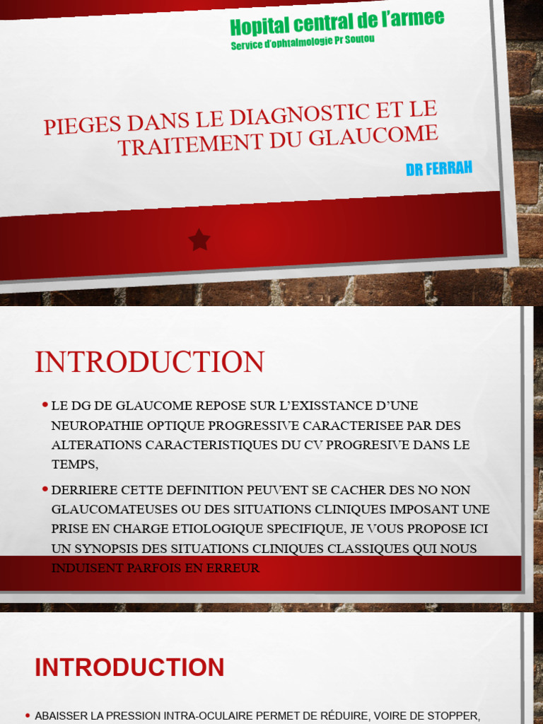 Pieges Dans Le DGC ET LE Traitement Du Glaucome | PDF | Glaucome | Œil humain