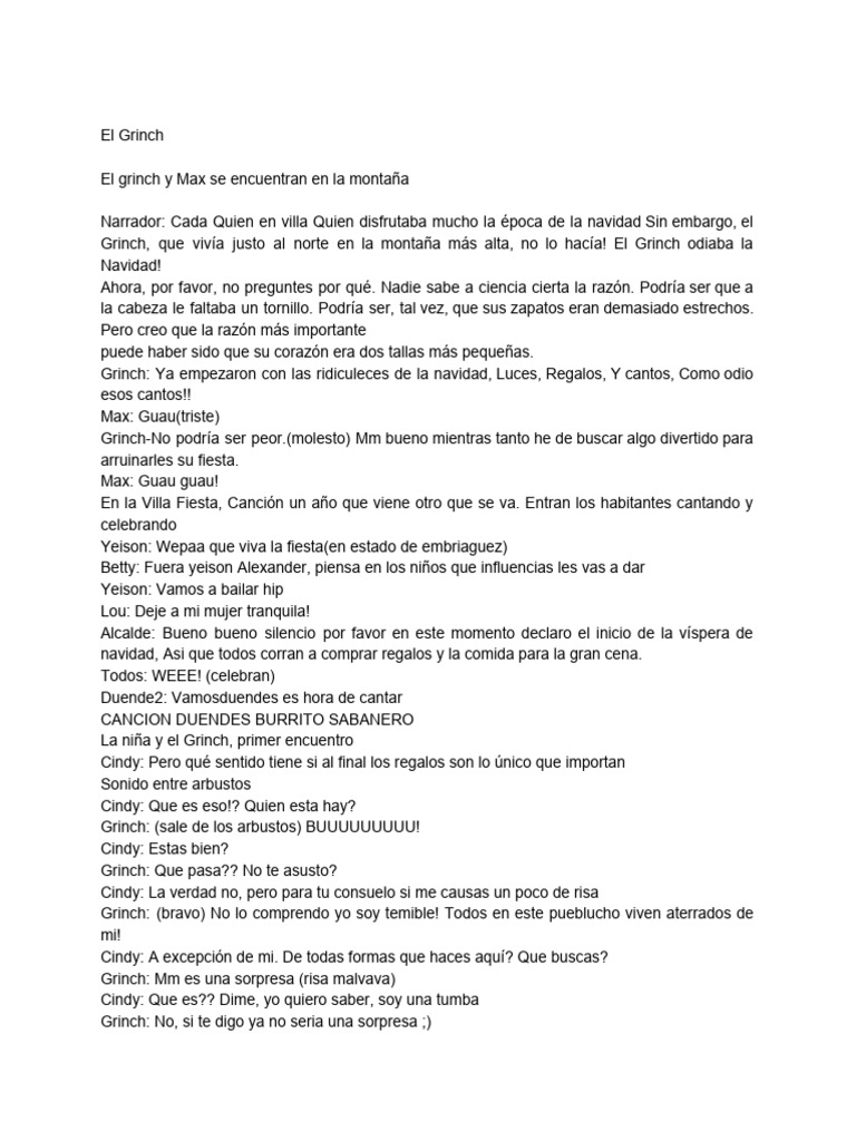 El Grinch | PDF | Navidad