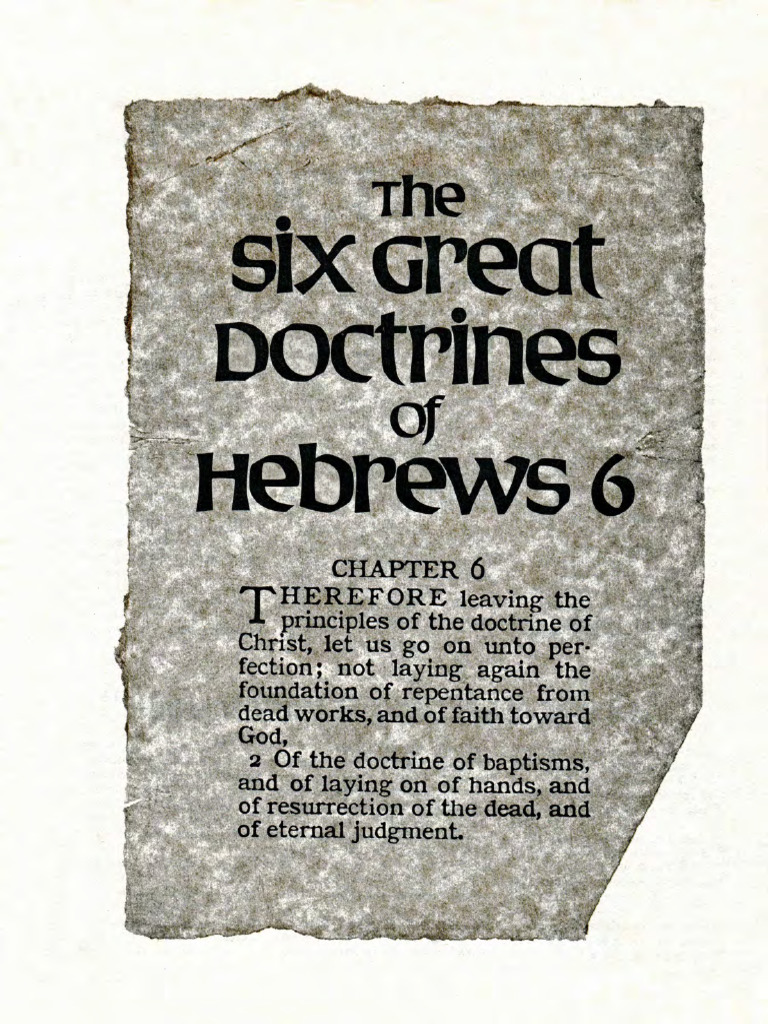Six Basic Doctrines of Christainity | PDF | Jesus | Baptism