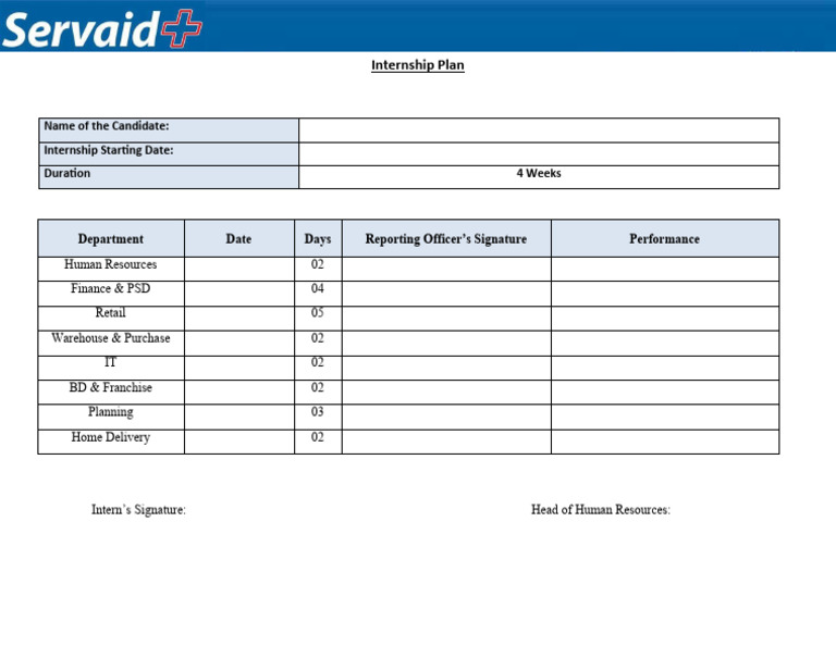 Internship Plan Overview and Details | PDF | Career & Growth | Business