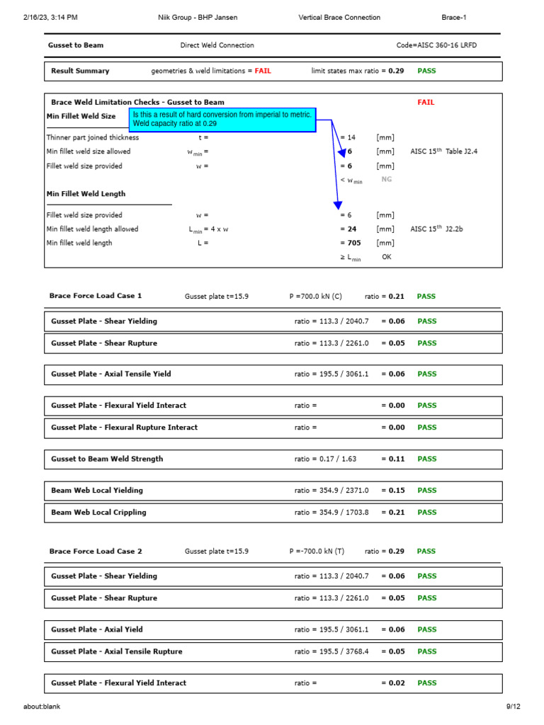Weld Size AISC 9 | PDF | Mechanical Engineering | Steel