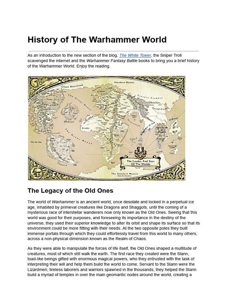 History of the Warhammer World | PDF | Fantasy