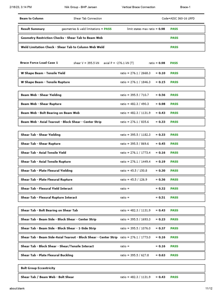Weld Size AISC 11 | PDF | Beam (Structure) | Buckling