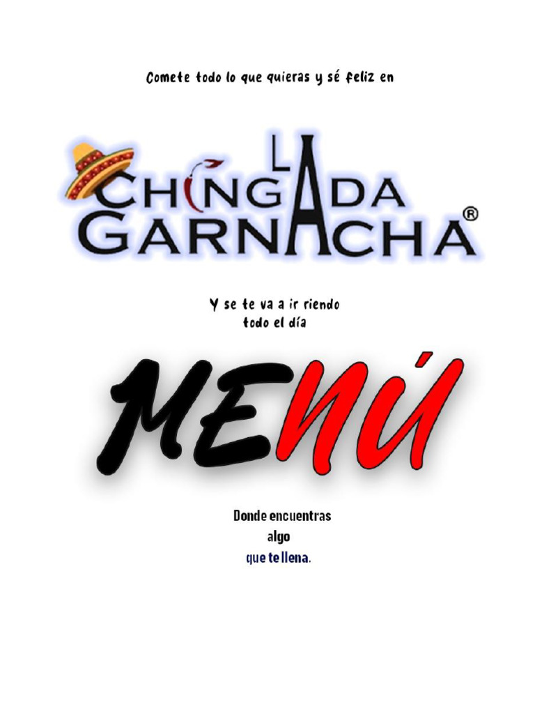 Ménu La Chingada Garnacha VN | PDF