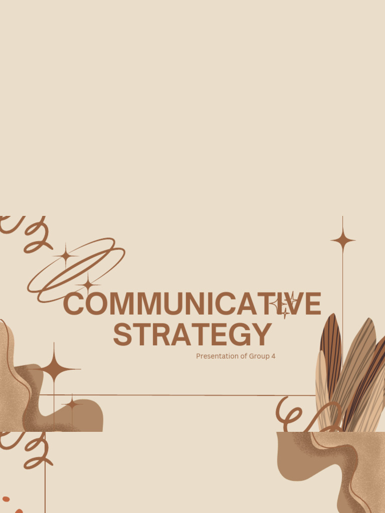 Oral Communication - Communicative Strategies | PDF