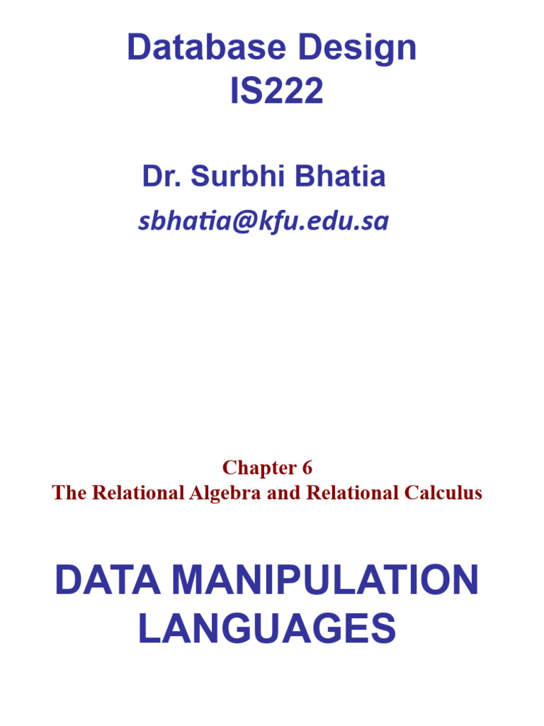 DB Ch06 | PDF | Relational Model | Relational Database