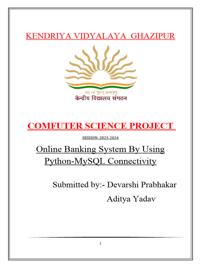 Online Banking System Devarshi | PDF | Databases | Computer Program