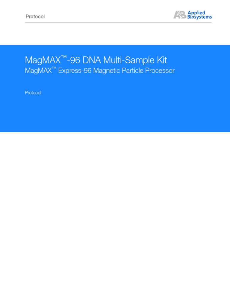 Magmamax Extração DNA | PDF | Protein Purification | Dna Sequencing