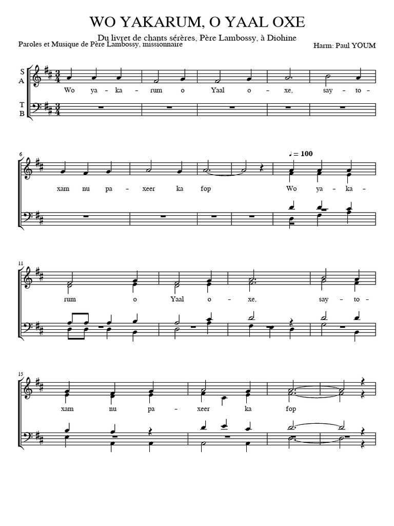 Wo Yakarum, o Yaal Oxe | PDF