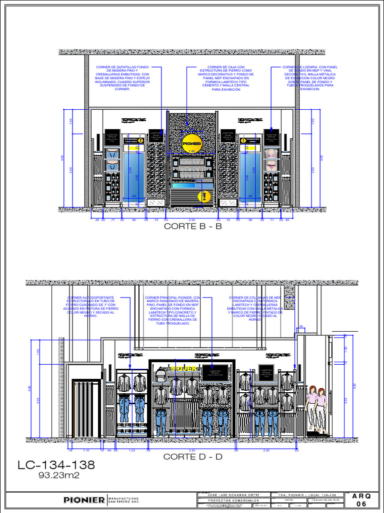 Corte B - B: Mujer | PDF