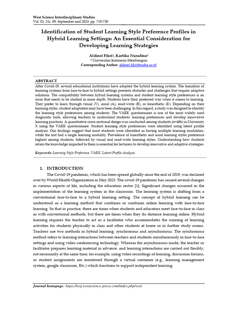 RESEARCH | PDF | Learning Styles | Educational Technology