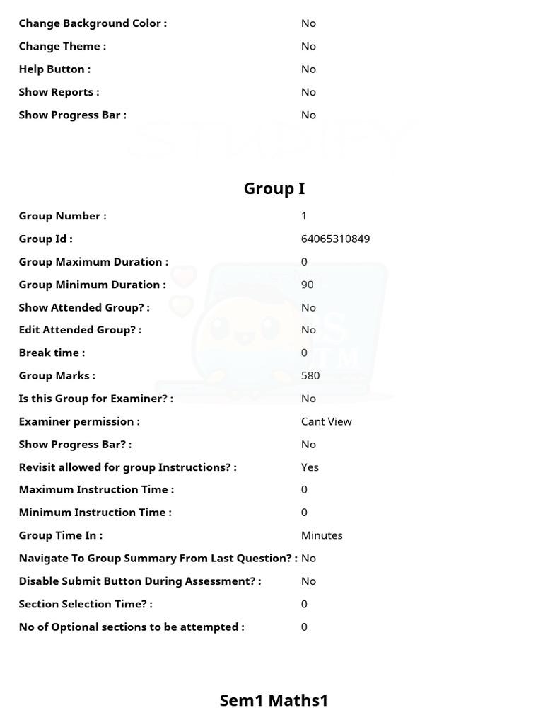 Maths 1 | PDF | Multiple Choice | Evaluation Methods