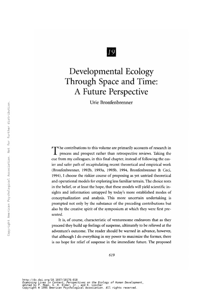 Developmental Ecology | PDF | Behavioural Sciences | Psychological Concepts