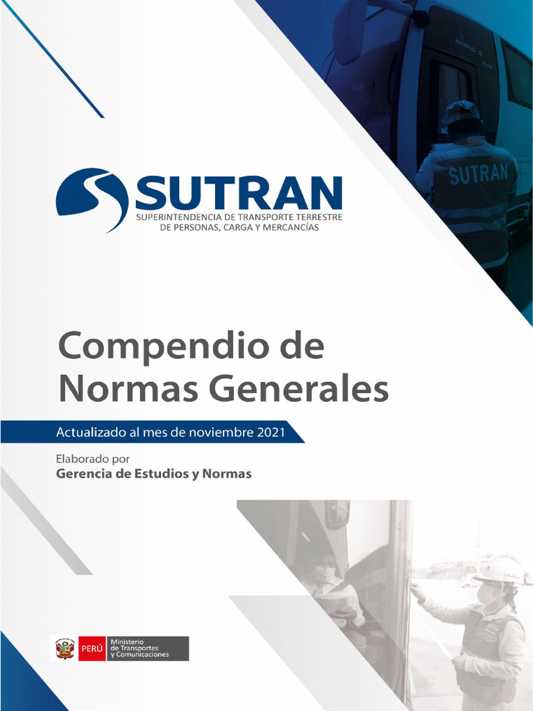 Compendio De Normas De Sutran Pdf Regulación La Carretera