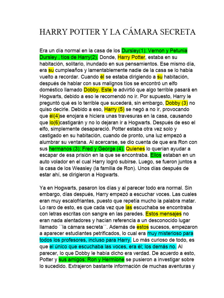 Harry Potter y La Cámara Secreta | PDF | Harry Potter