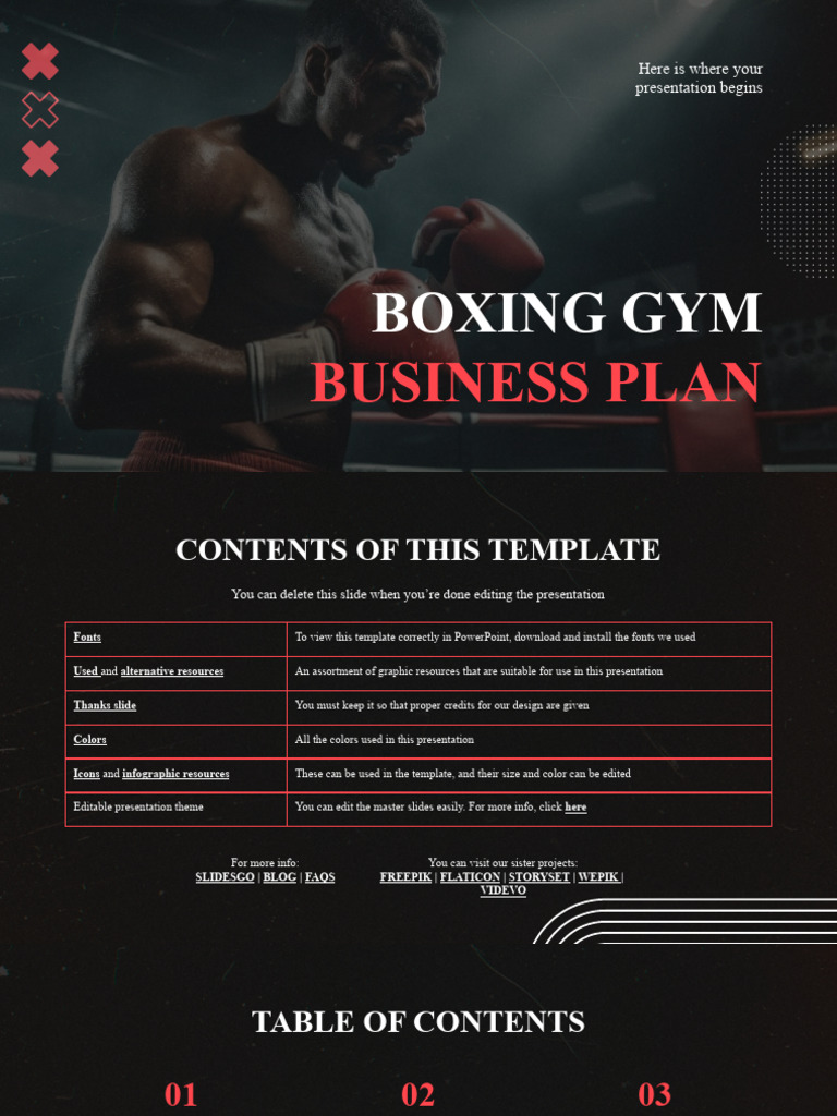 Boxing Gym Business Plan by Slidesgo | PDF | Marketing | Business Model