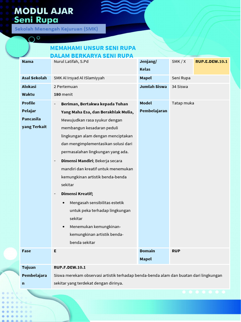 Ma Unsur Seni Rupa | PDF