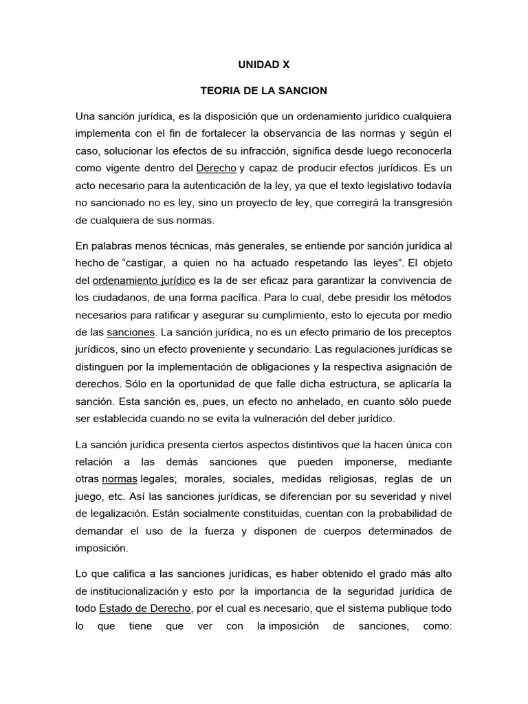 Teoria de La Sancion | PDF | Derecho penal | Gobierno