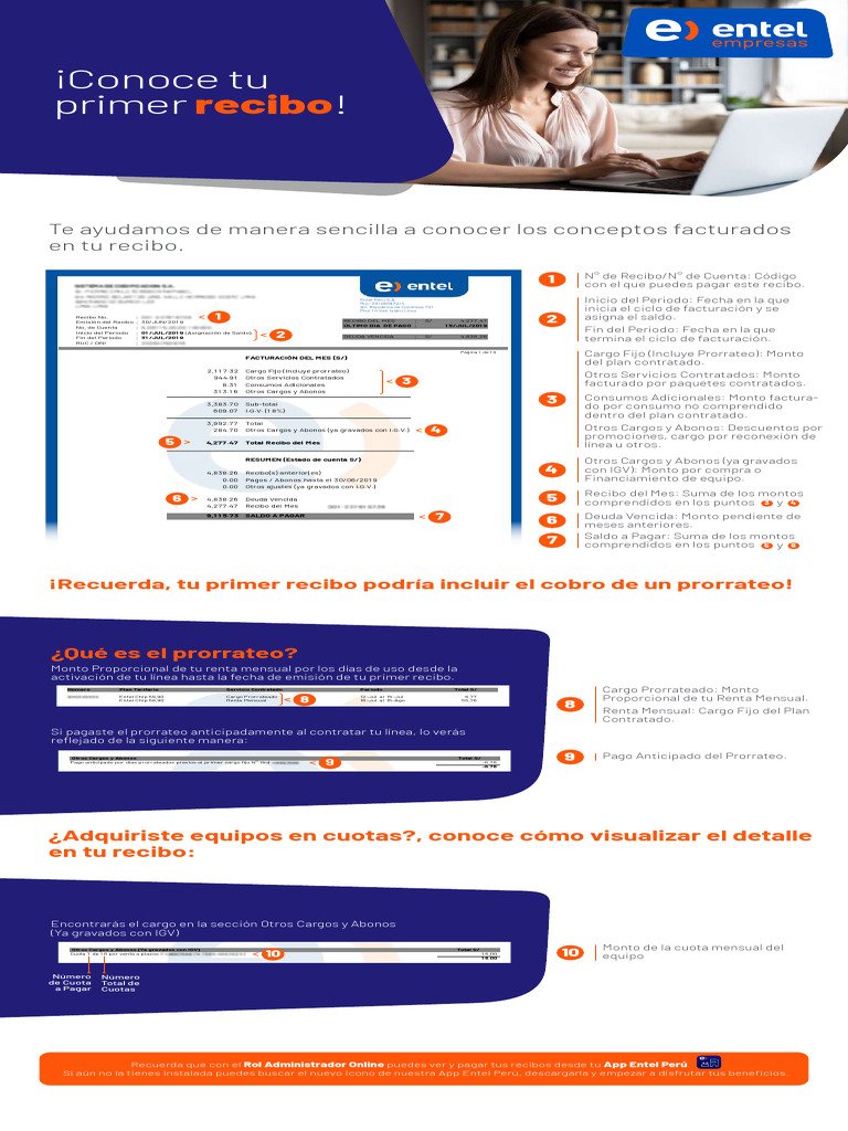 Entendiendo tu primer recibo Entel | PDF | Economias