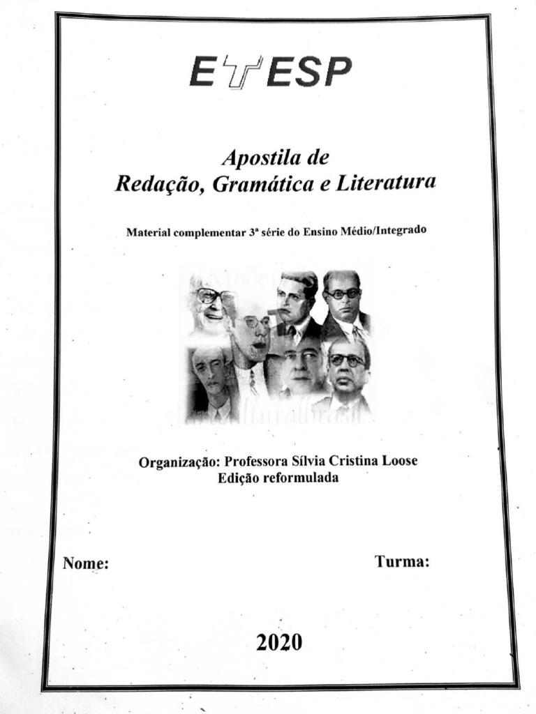 Apostila de Redação Gramática e Literatura | PDF Apostila de Redação Gramática e Literatura | PDF