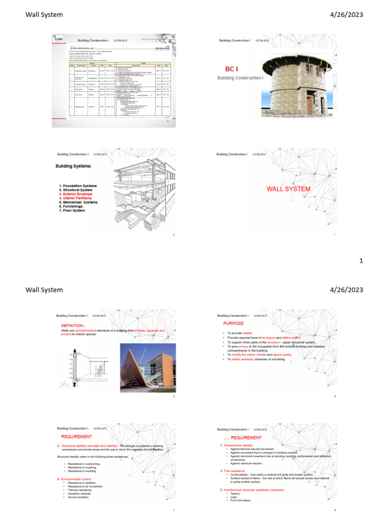 Wall Sytem Handout Wall System 20230427 | PDF | Masonry | Brick