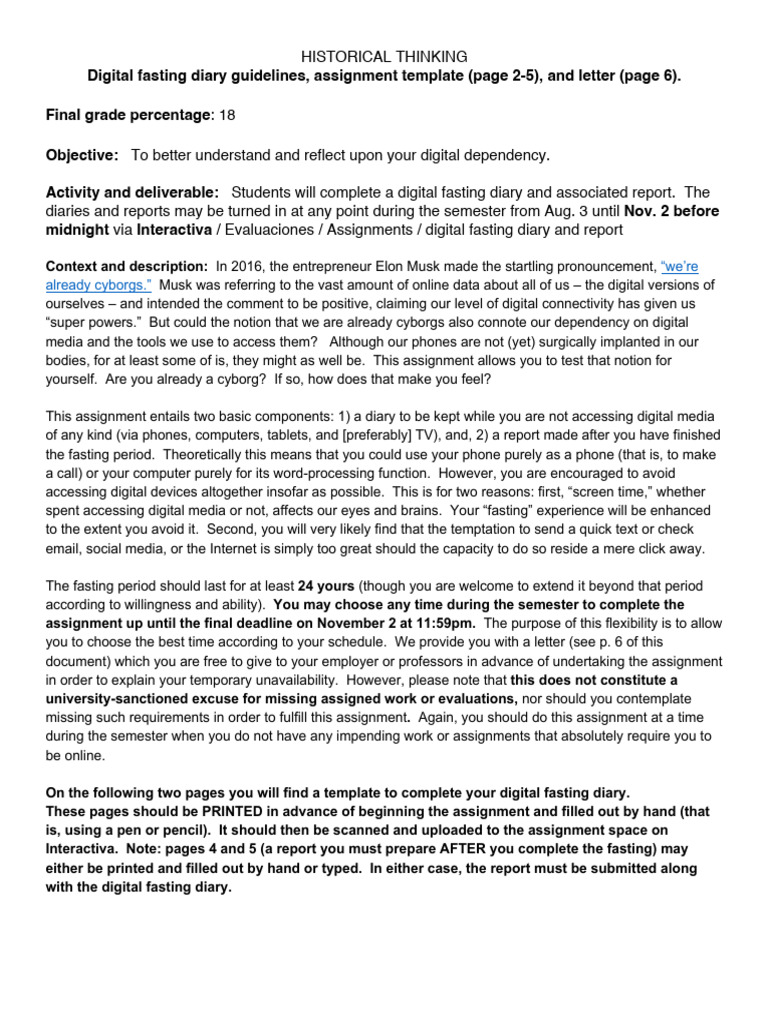 NI0316 Historical Thinking Digital Fasting Guidelines 2023-2 | PDF ...
