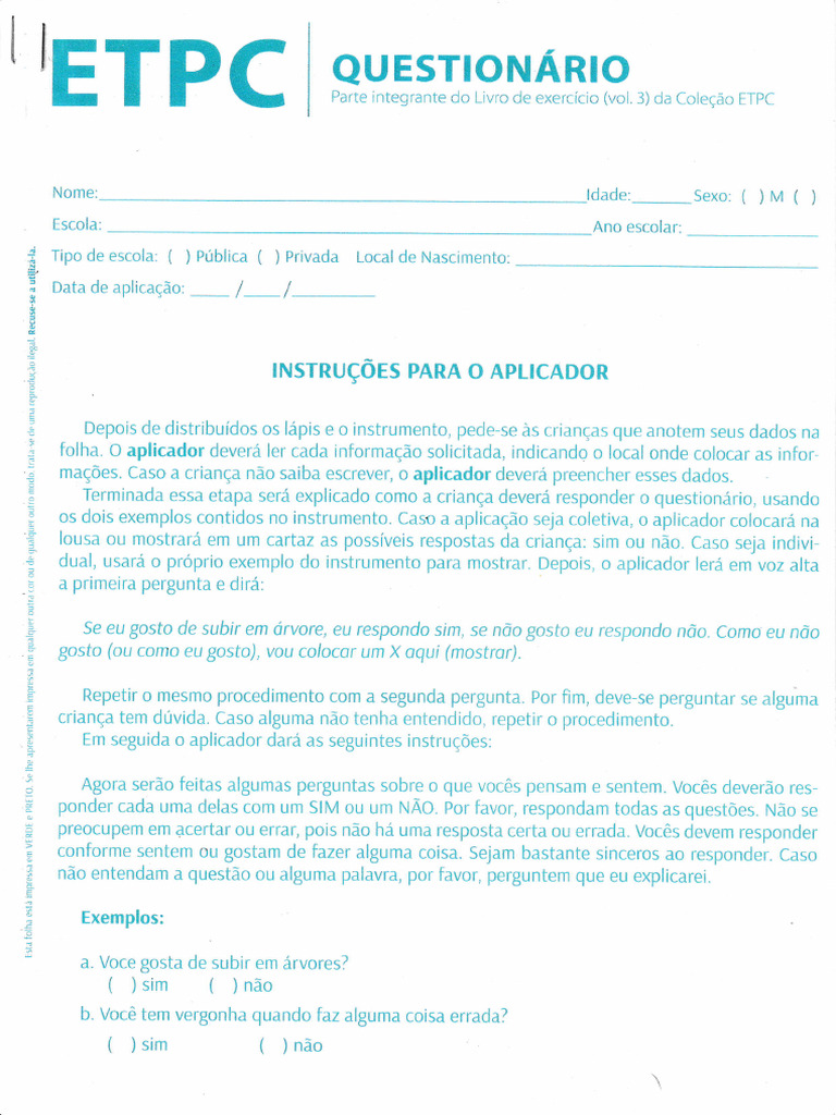 ETPC - infantil | PDF