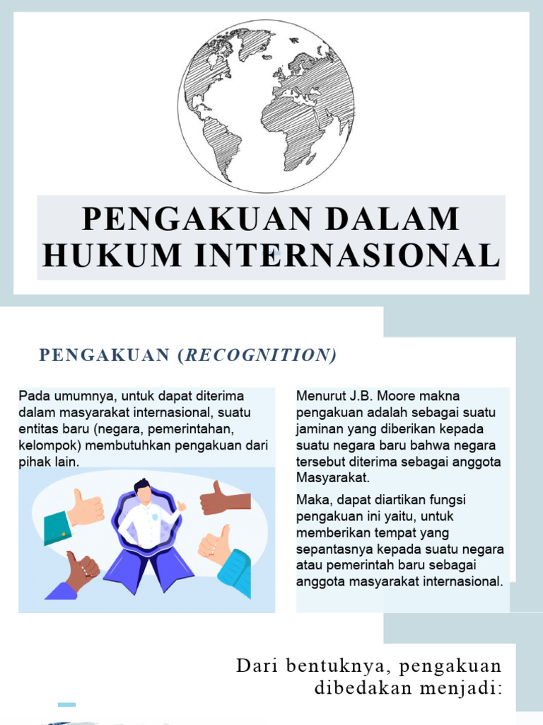 Pengakuan Dalam Hukum Internasional | PDF | Politik | Ilmu Sosial