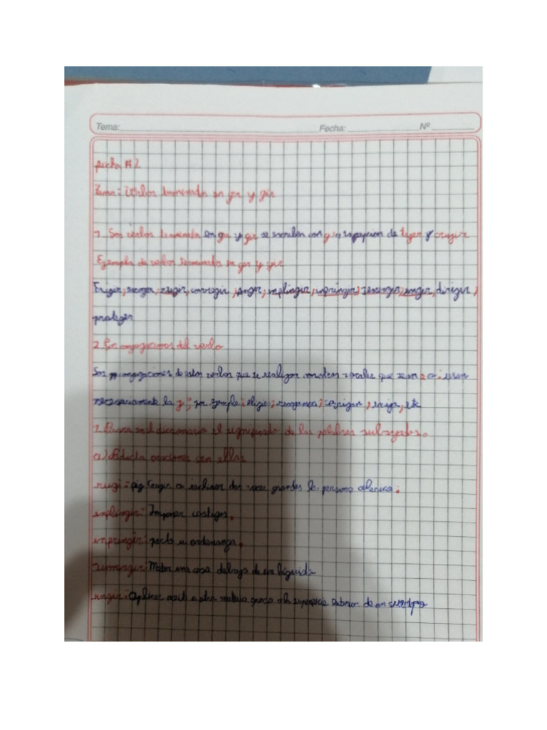 Verbos Terminados en Gir | PDF