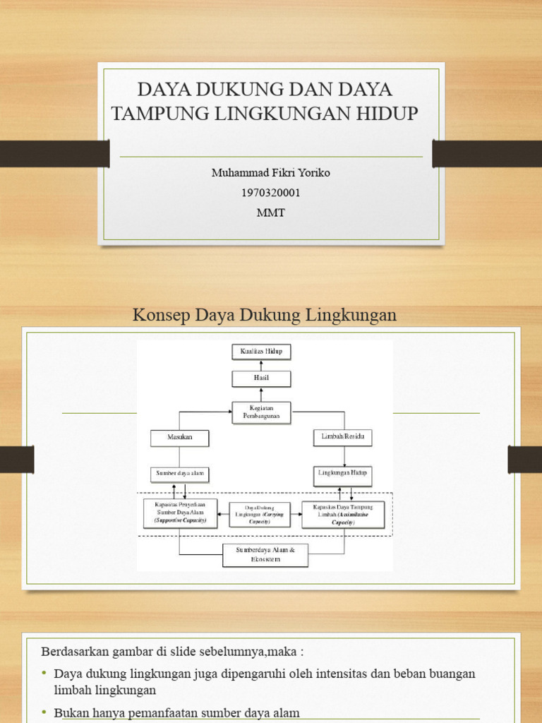 Analisis Daya Dukung dan Daya Tampung Lingkungan | PDF