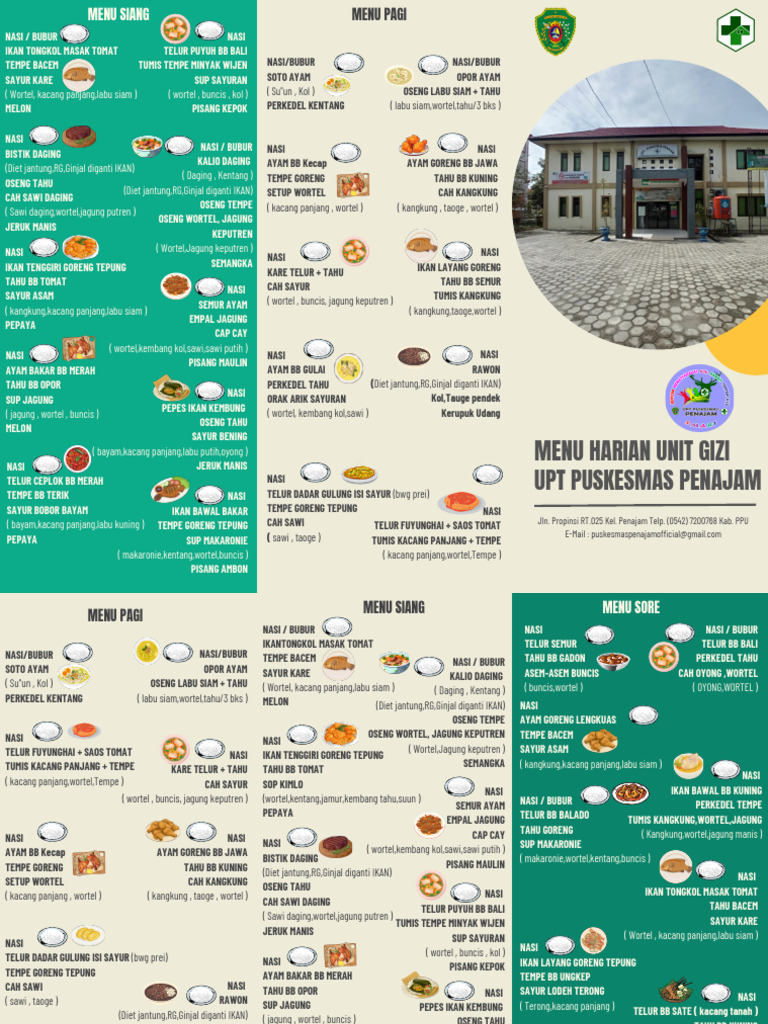 Salinan Dari Menu Harian Upt Puskesmas Penajam | PDF