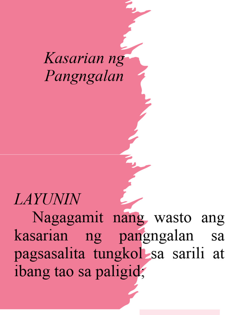 Kasarian NG Pangngalan at Diksyunaryo | PDF
