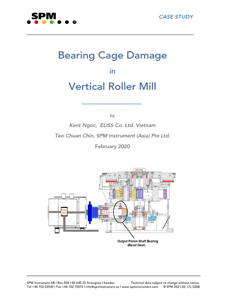 Vertical Rolling Mill Bearing Cage Damage | PDF | Gear | Cement