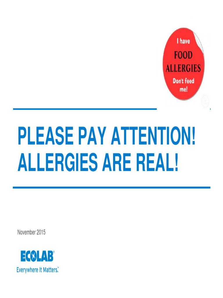 Food Allergens Ecolab | PDF | Food Allergy | Allergy