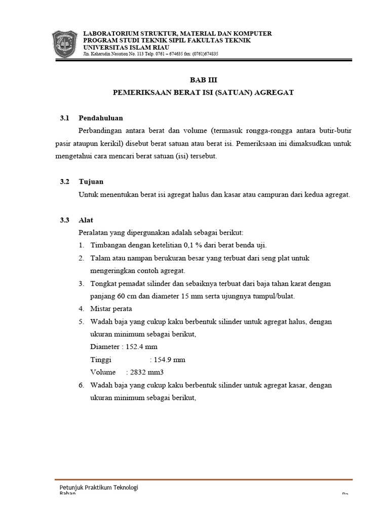 Petunjuk Laporan Bab 3, 5 Dan 6 | PDF