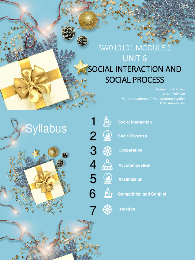 Social Interaction and Processes in Sociology | PDF | Cultural ...
